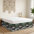 Animal Print Bed Skirt 18 Inch Drop, Art Rustic Green Leopard Zebra ...