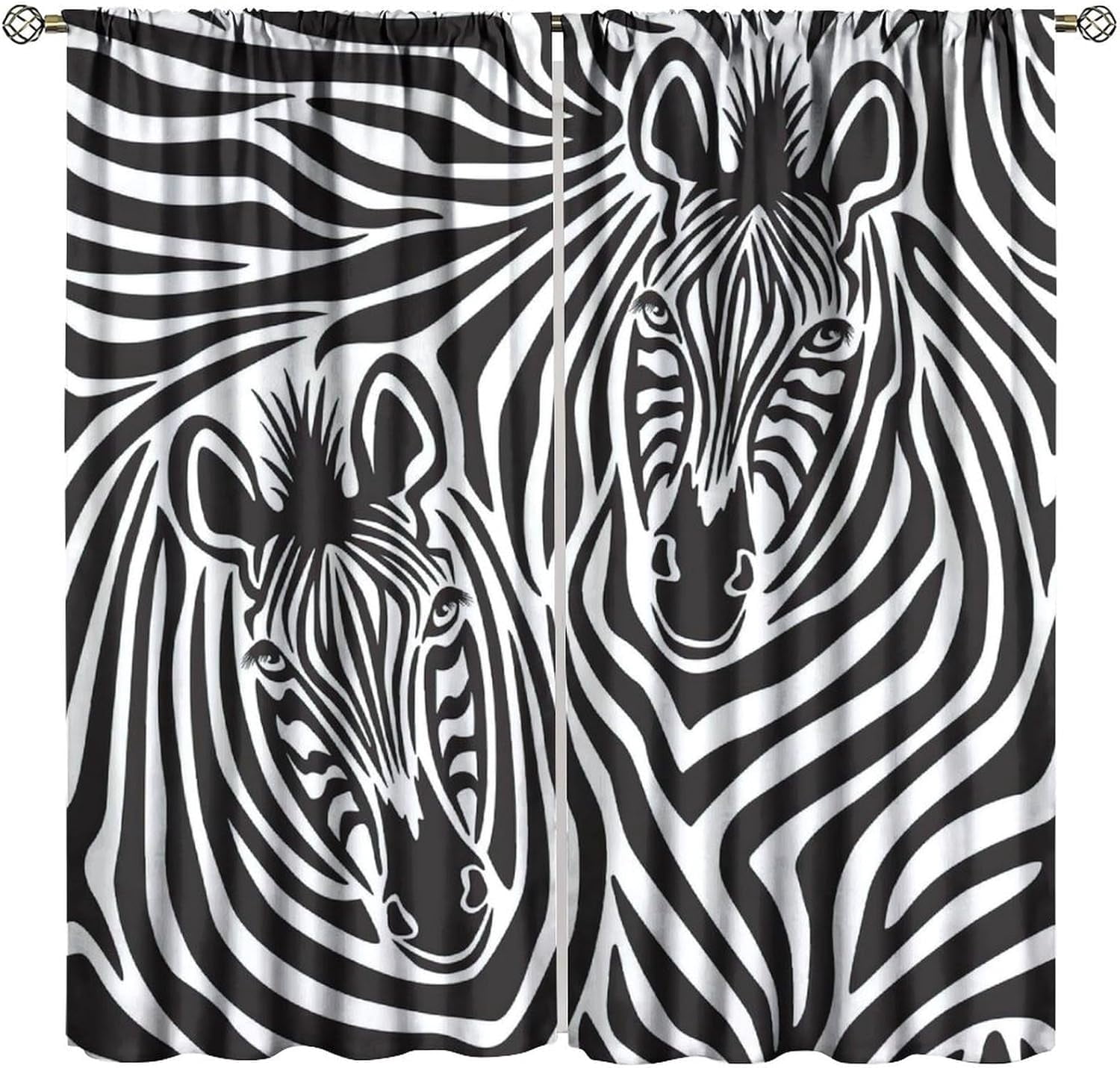 Animal Print Blackout Curtains, Zebras Skins Background Zebra Art ...