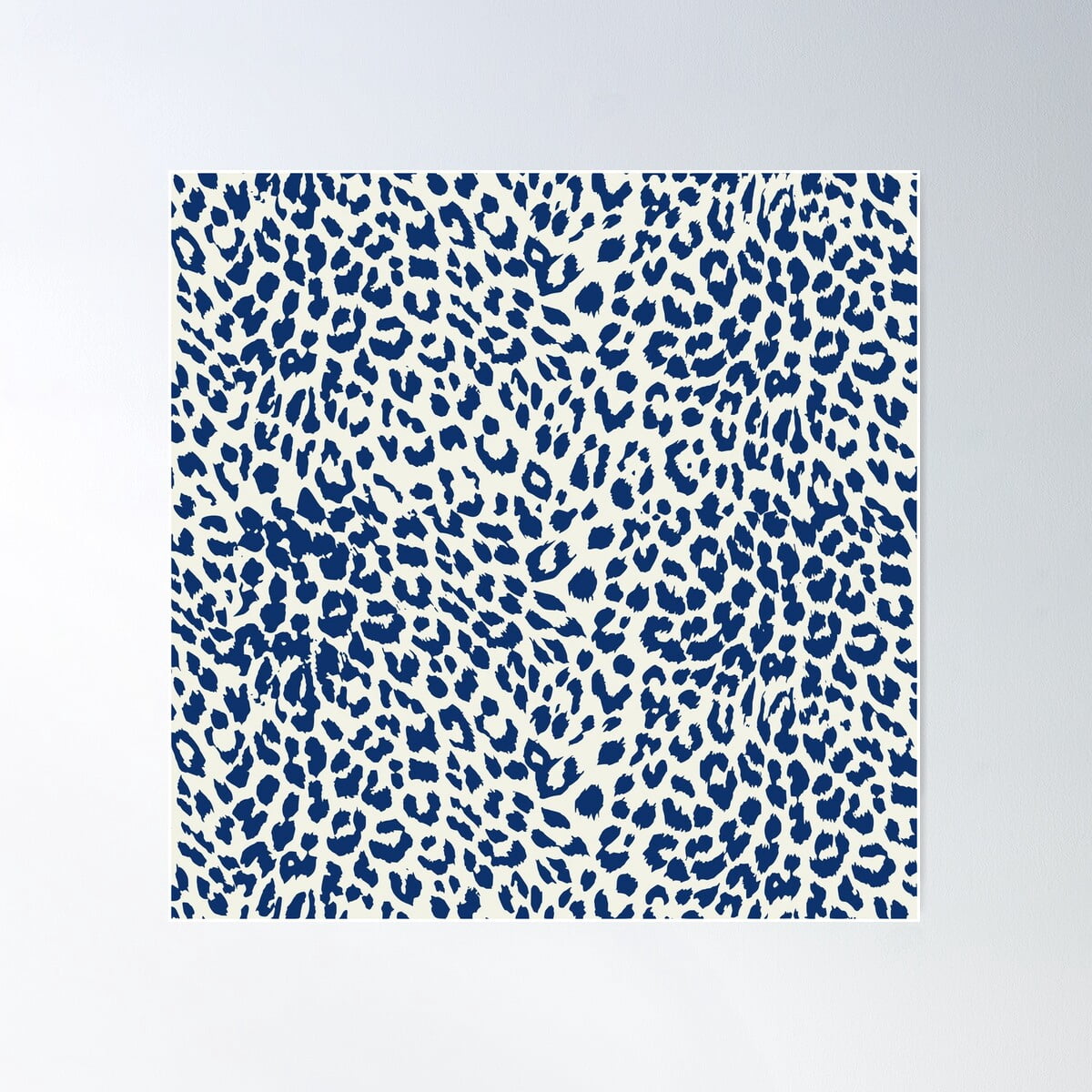 Animal Print, Blue Poster Wall Art, Modern Wall Decor For Living Room ...