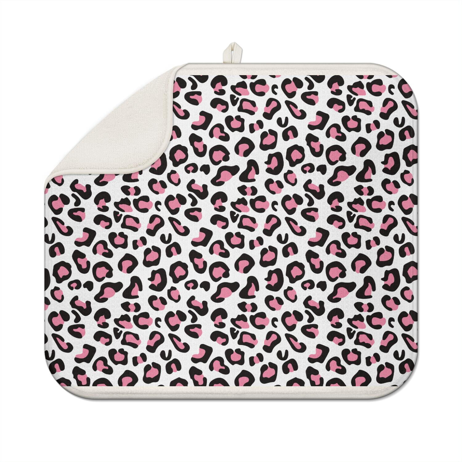 Animal Print Cheetah Dish Mat – Trendy Leopard Pattern for Modern ...