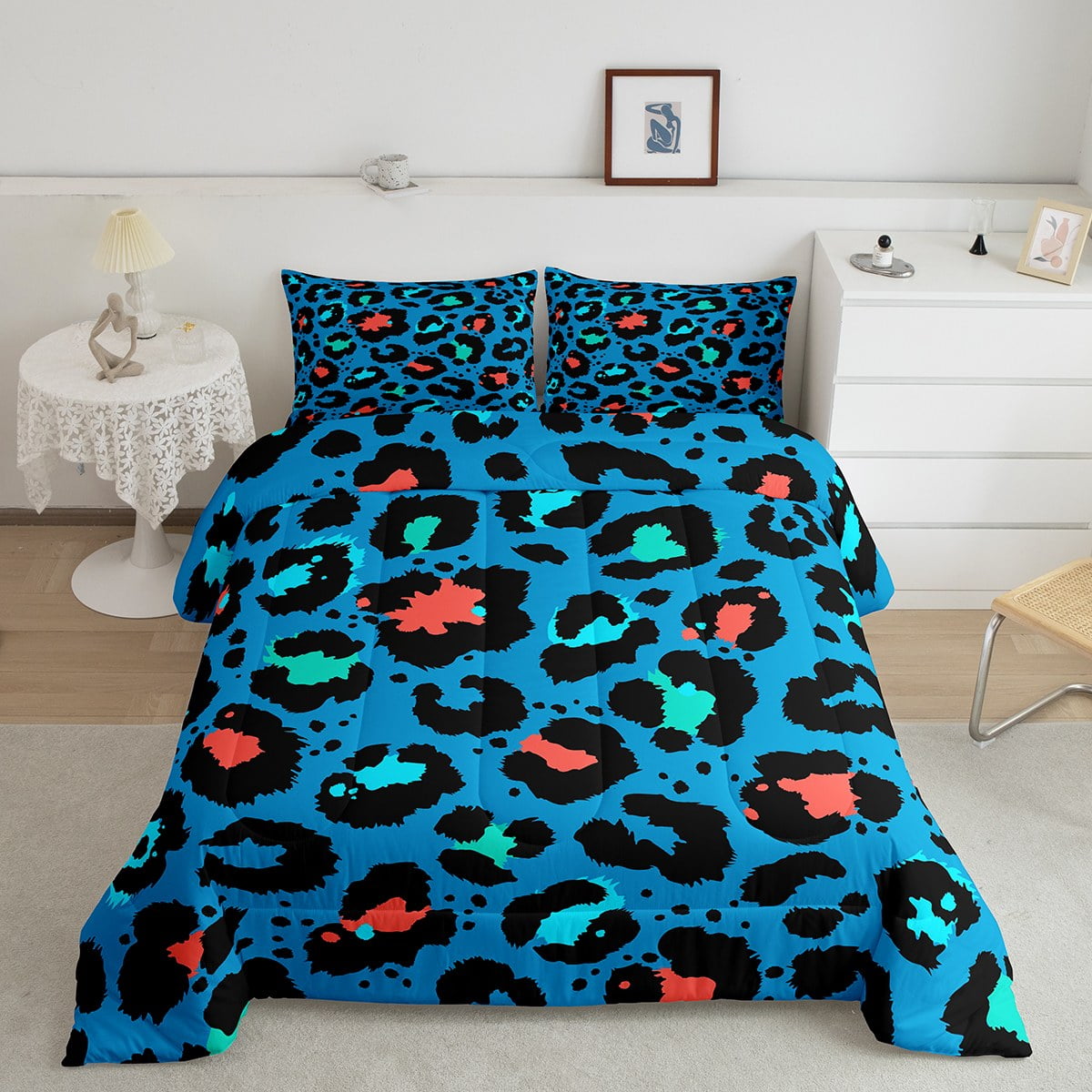 Animal Print Comforter Set Full Leopard Print Bedding Set African ...