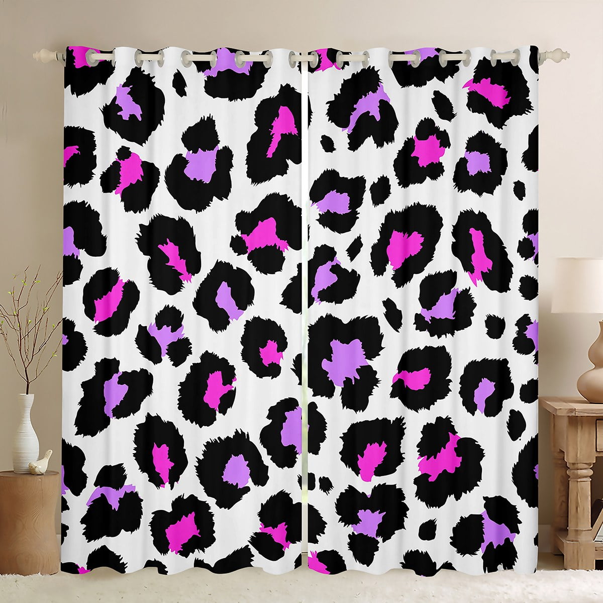Animal Print Curtains Leopard Print 30%-50% Blackout Curtains Safari ...
