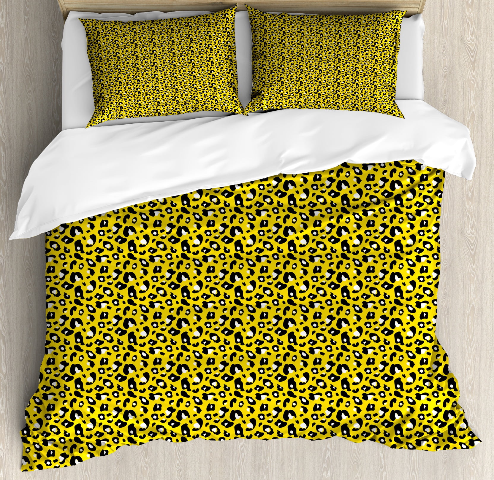 Animal Print Duvet Cover Set, Continuous Design of Leopard Skin ...