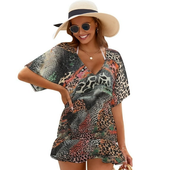 Animal Print Fabric Vibrant Women's Luxury Party Dress Evening Dresses ...