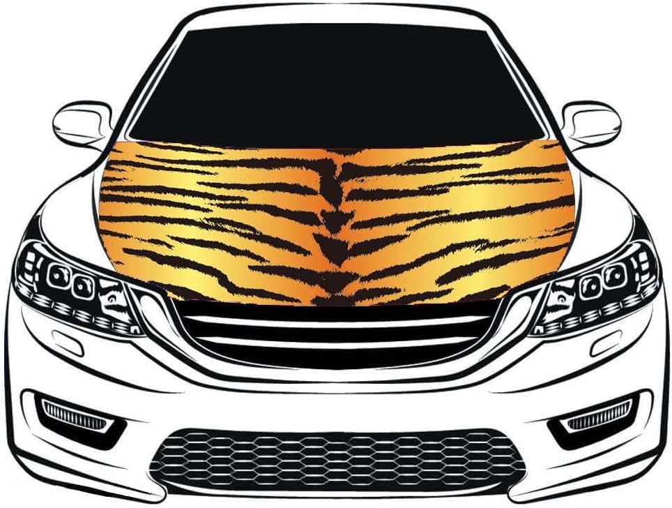 Animal Print Flags Car Hood Cover 3.3X5FT/6X7FT 100 percent Polyester Engine Flag Elastic ...
