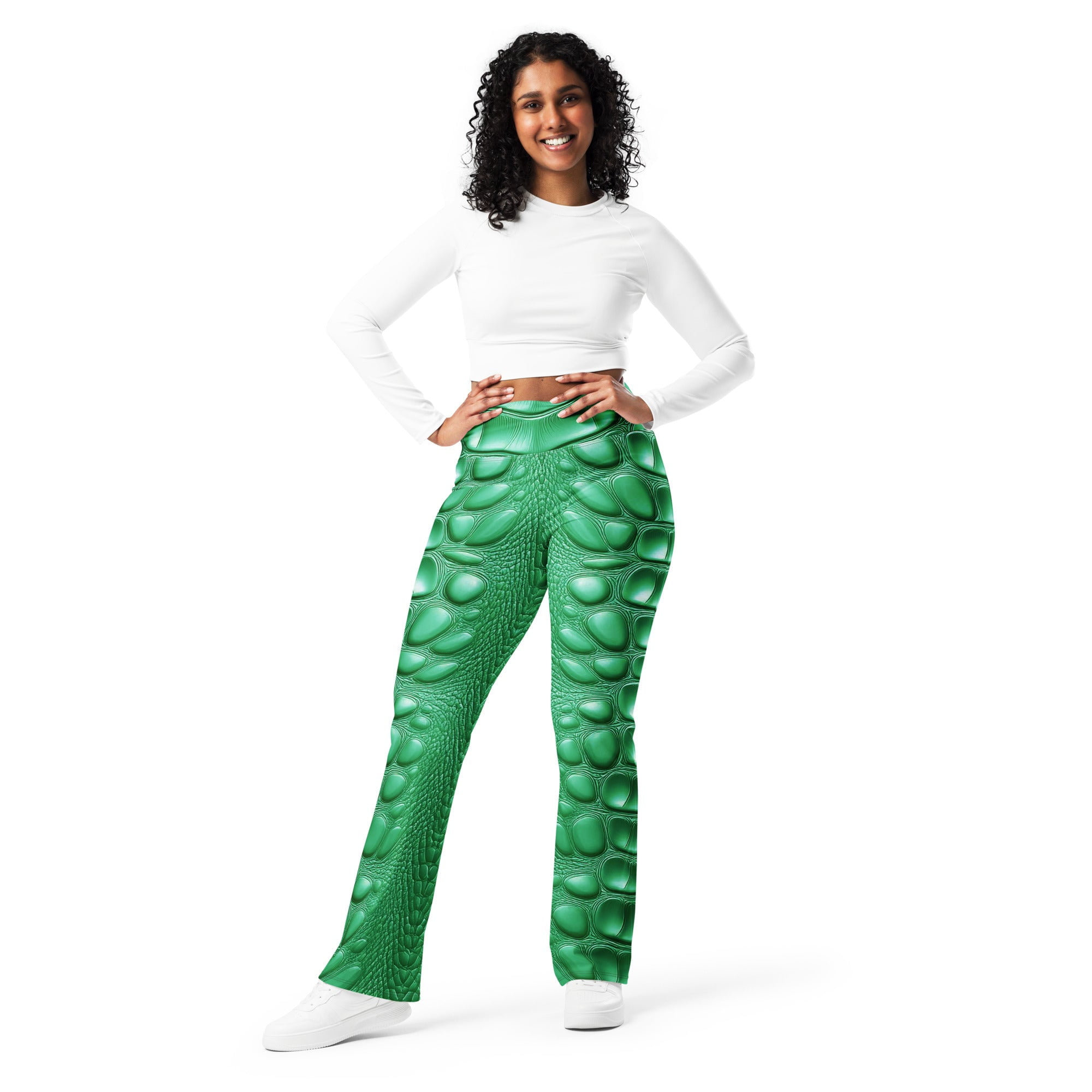 Animal Print Flare Leggings, Flare Leggings with Animal Print, Animal ...