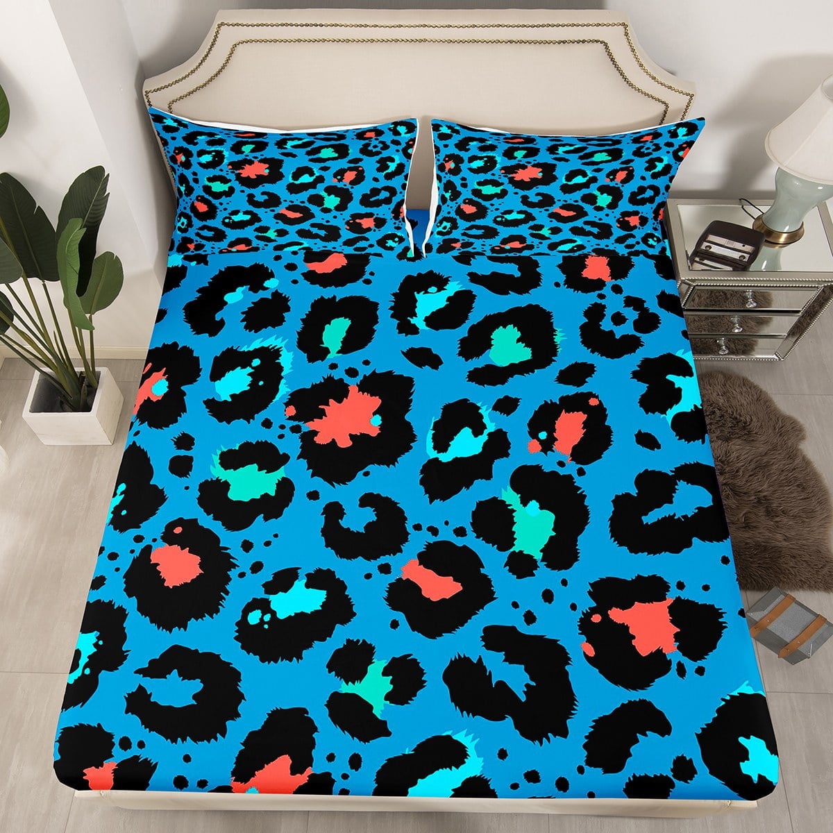 Animal Print Full Sheets Leopard Print Bed Sheets, African Safari ...