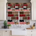 Animal Print Fur Print Pattern Curtain Tier and Valance Set 3 Piece ...