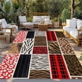 Animal Print Indoor Outdoor Rugs 4x6 Ft, Art Rustic Red Leopard Zebra ...