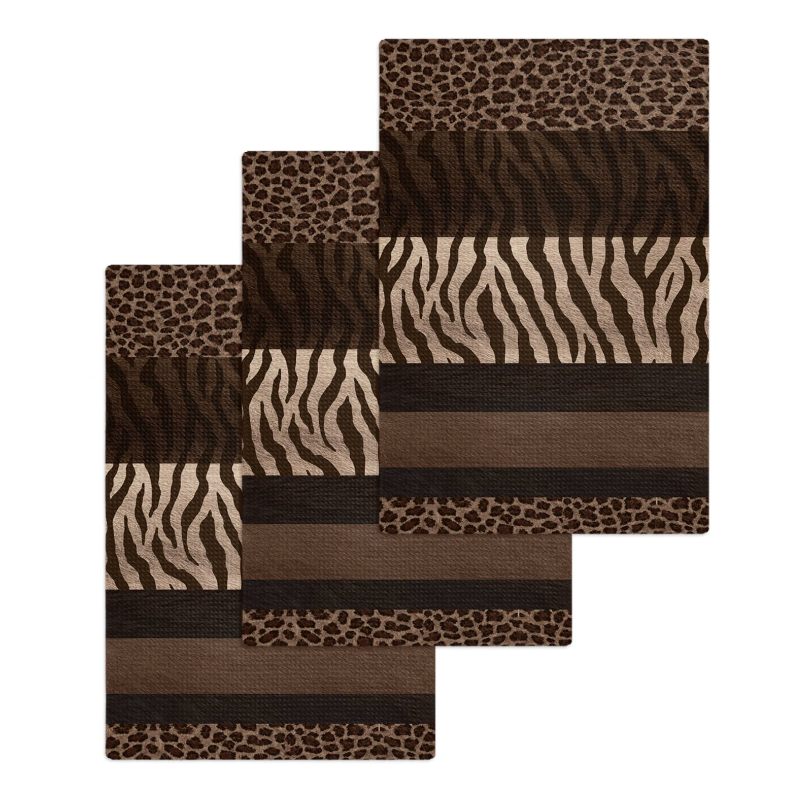 Animal Print Kitchen Dish Towels for Drying Dishes Set of 3, Abstract ...