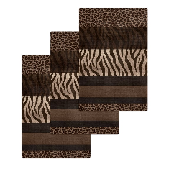 Animal Print Kitchen Dish Towels for Drying Dishes Set of 3, Abstract ...