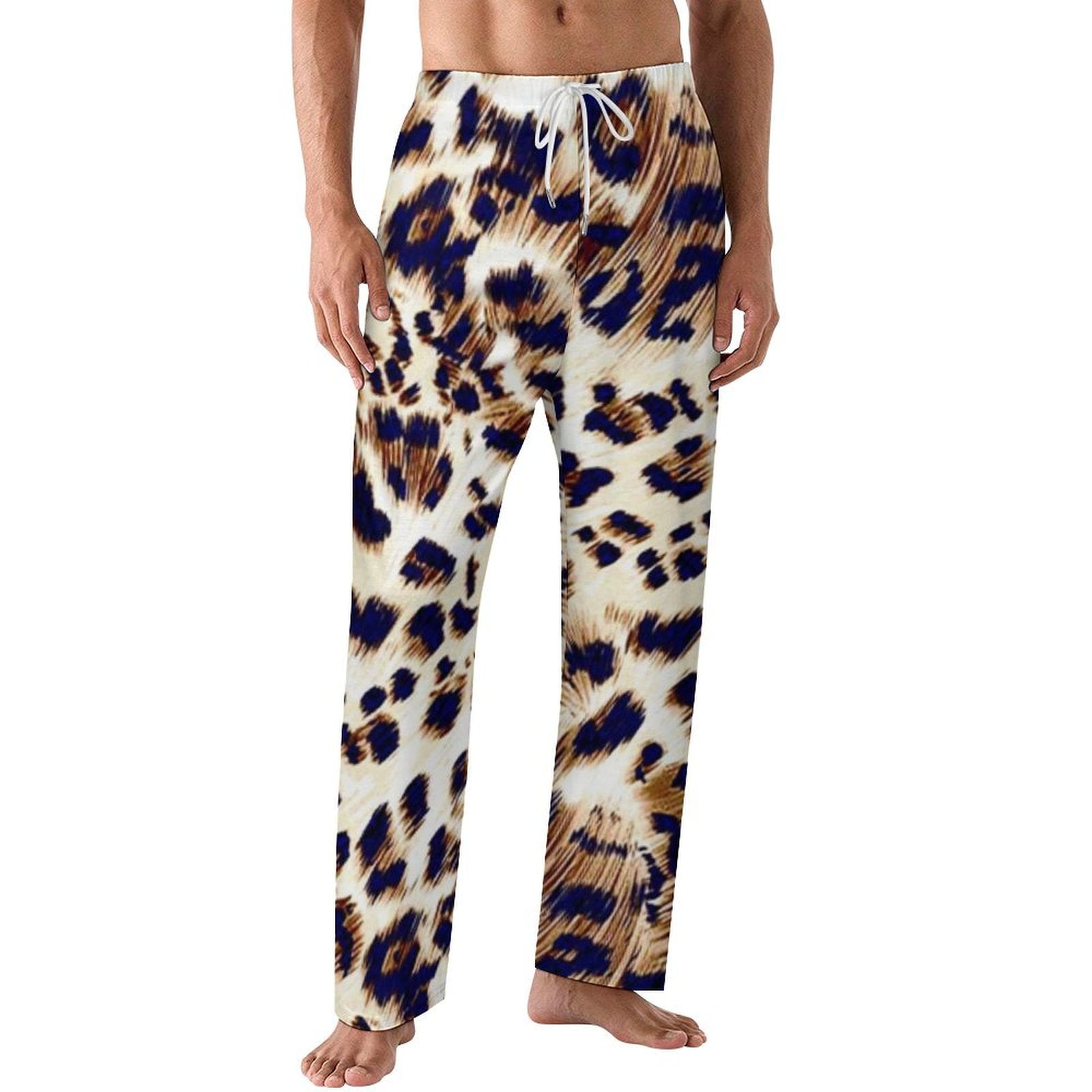 Animal Print, Leopard Texture Mens Pajamas Pajama Pants Mens Sleepwear ...