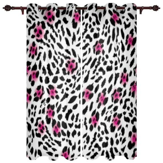 Animal Print Leopard Texture Window Curtain For Kids Room Home Blinds ...