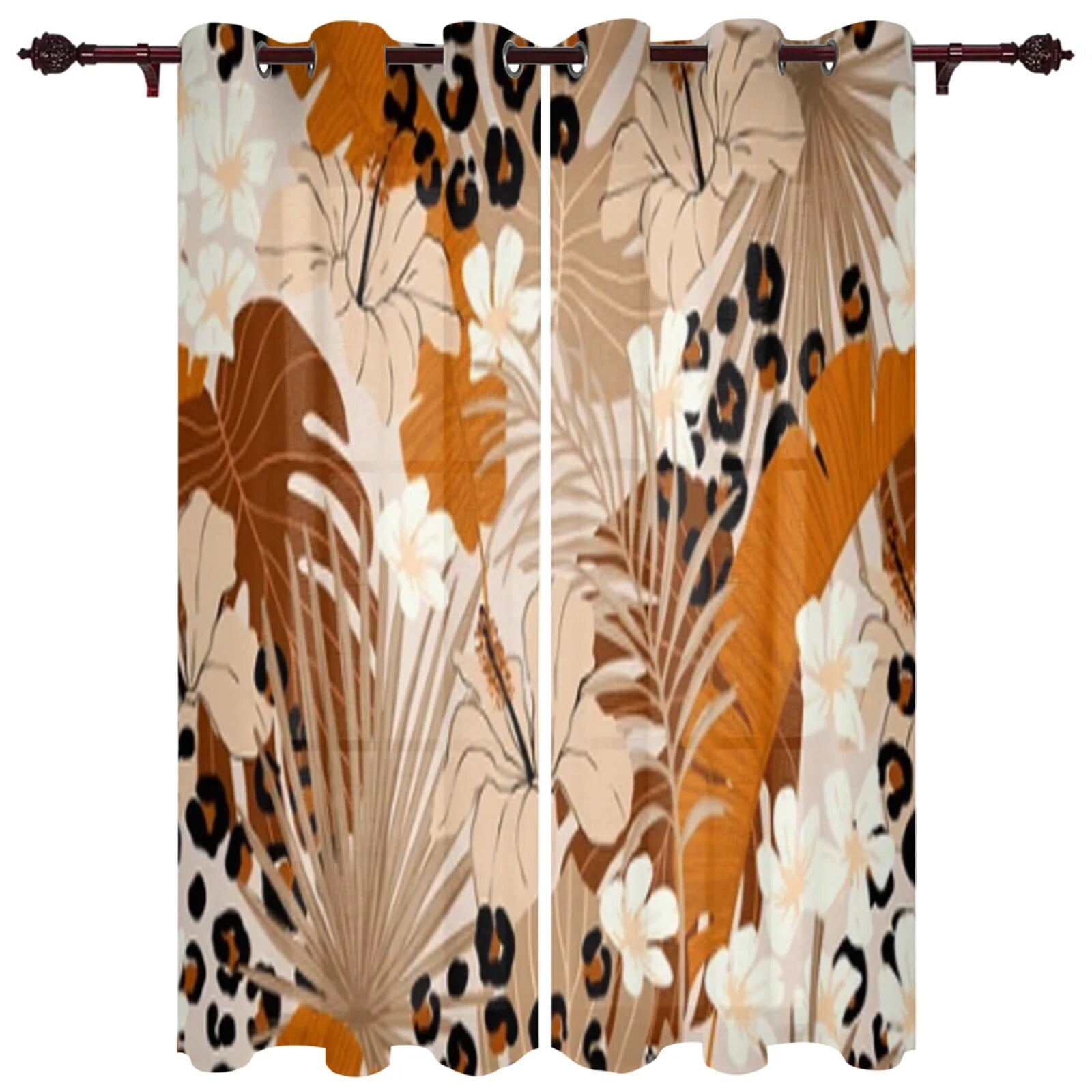 Animal Print Leopard Texture Window Curtain For Kids Room Home Blinds ...