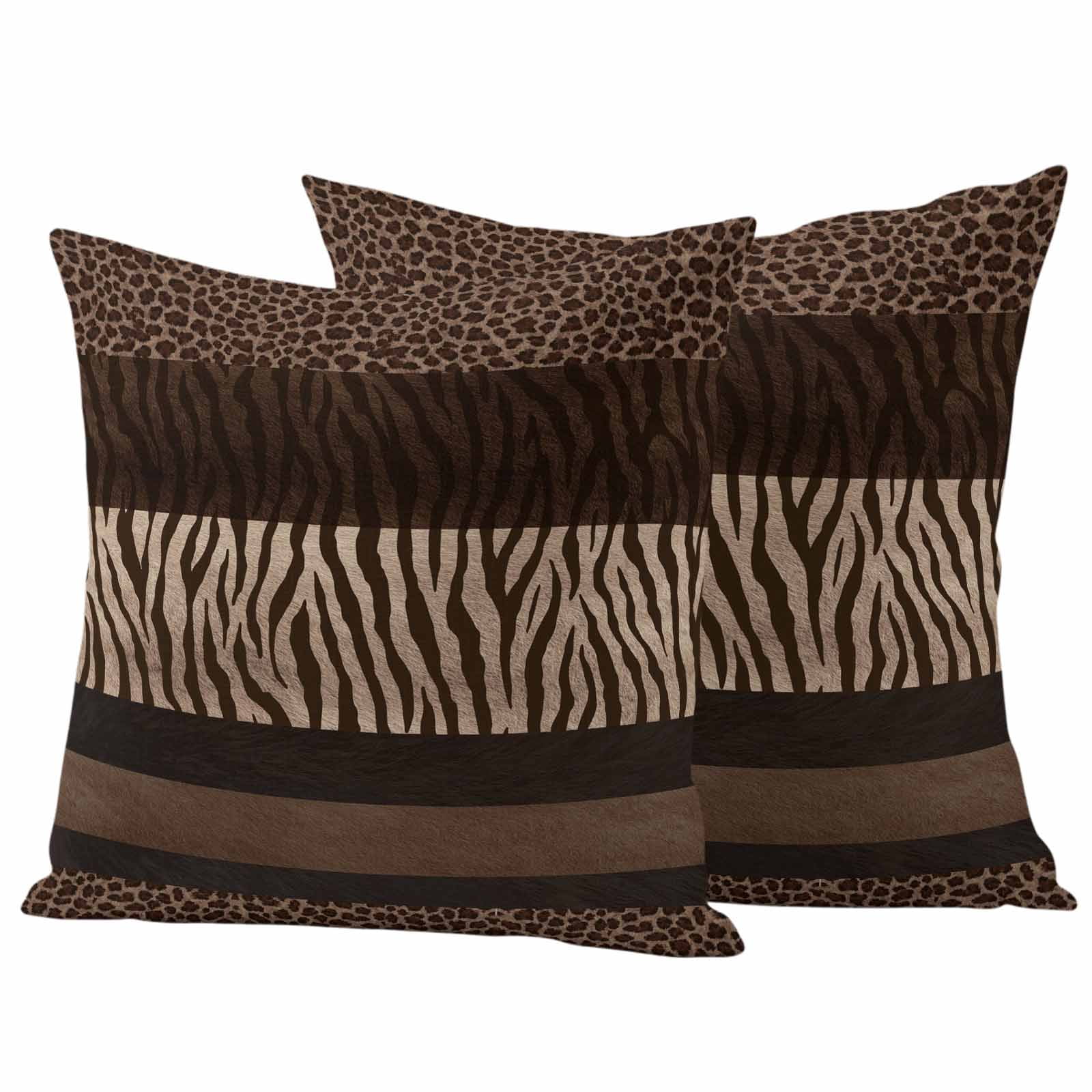 Animal Print Outdoor Pillow Covers 18"x18" Set of 2,Waterproof Throw ...