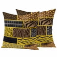 Animal Print Outdoor Pillow Covers Set of 2 Art Rustic Yellow Leopard ...