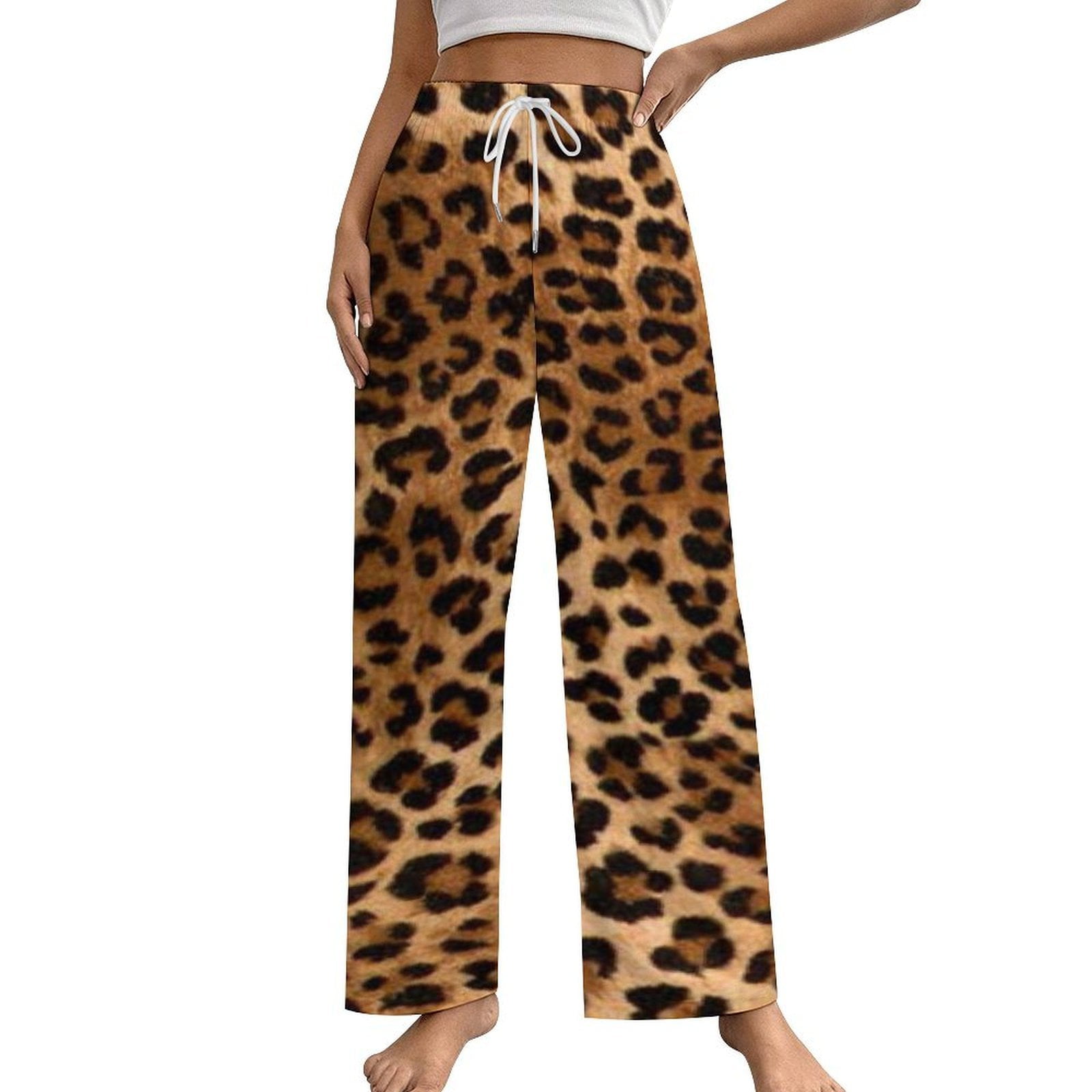 Animal Print Pajamas For Women Loose Retro Night Pajama Pants ...