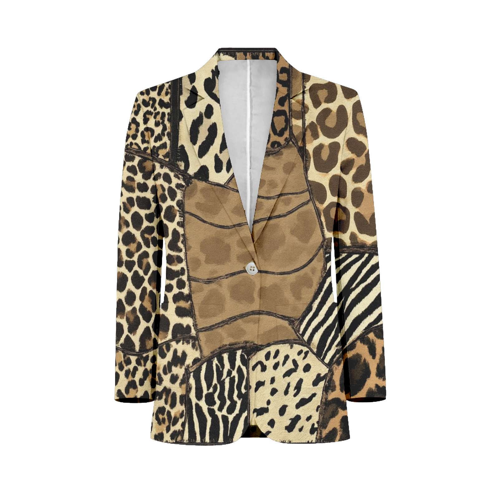 Animal Print Patchwork Textile Customized Men's Suits full man Shawl ...