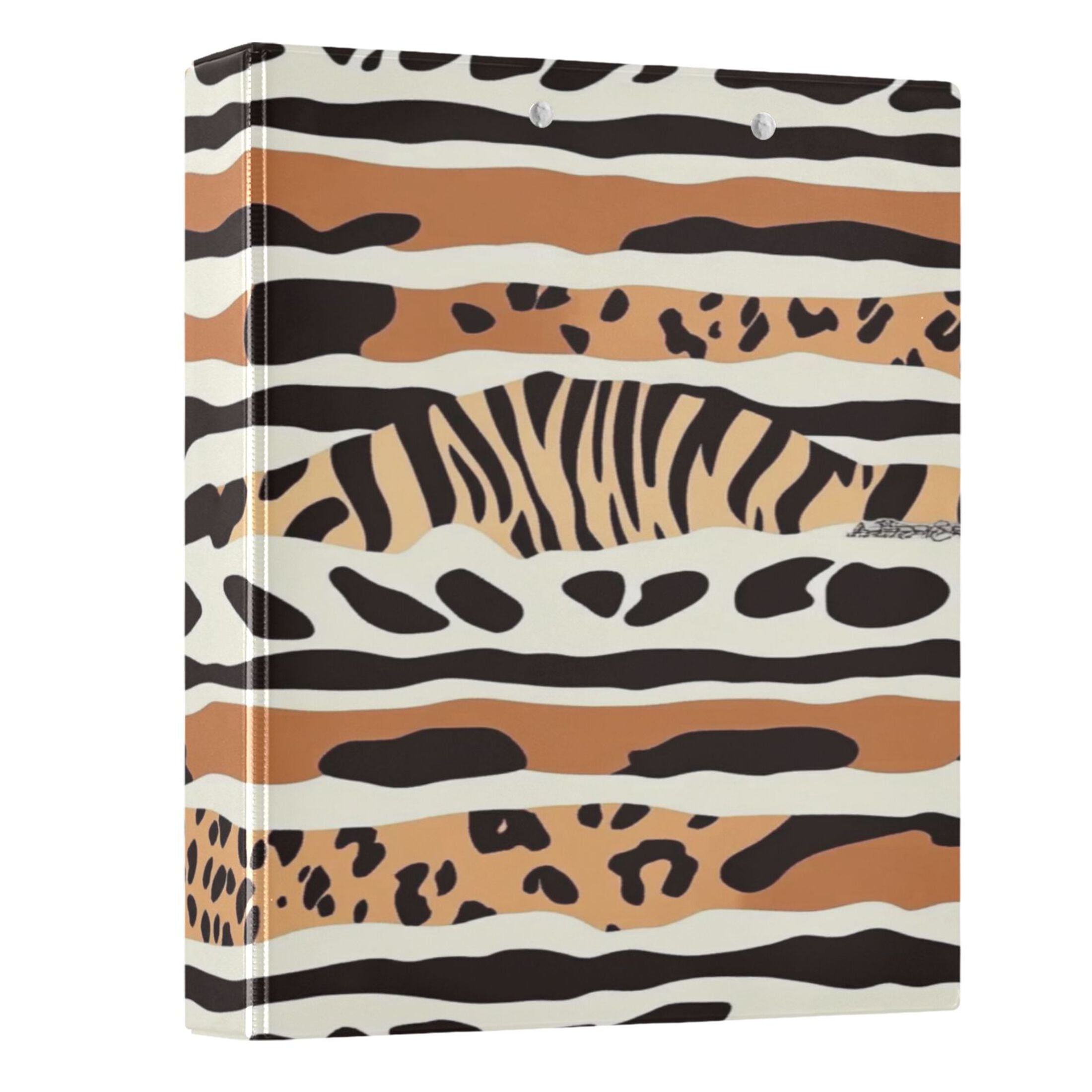 Animal Print Pattern 3 Ring Hardcover Binders 1.5in Round Rings for ...