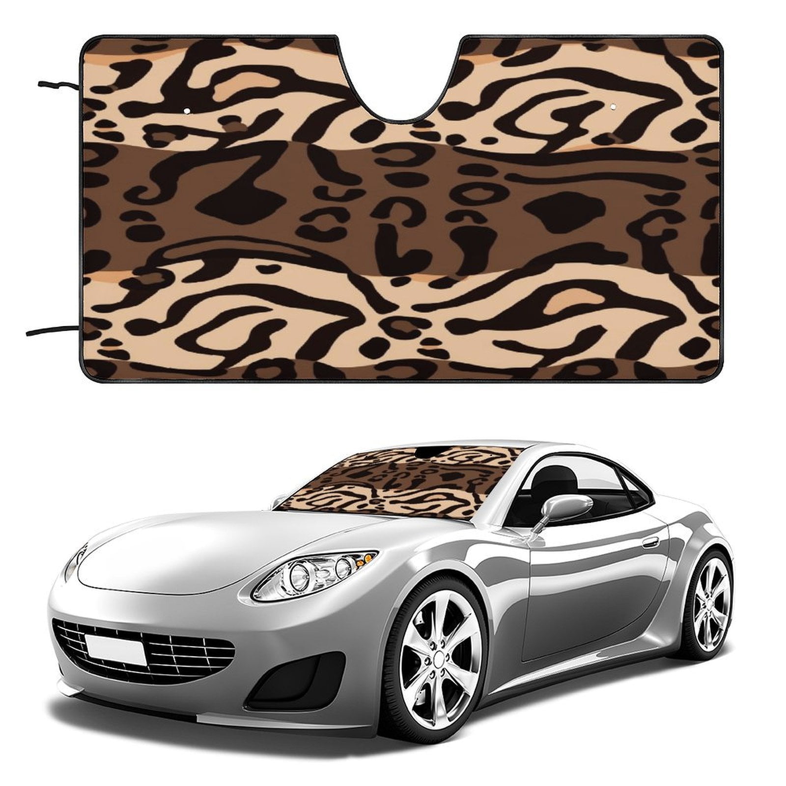 Animal Print Pattern Car Windshield Sunshade Auto Sun Shade Car Front ...