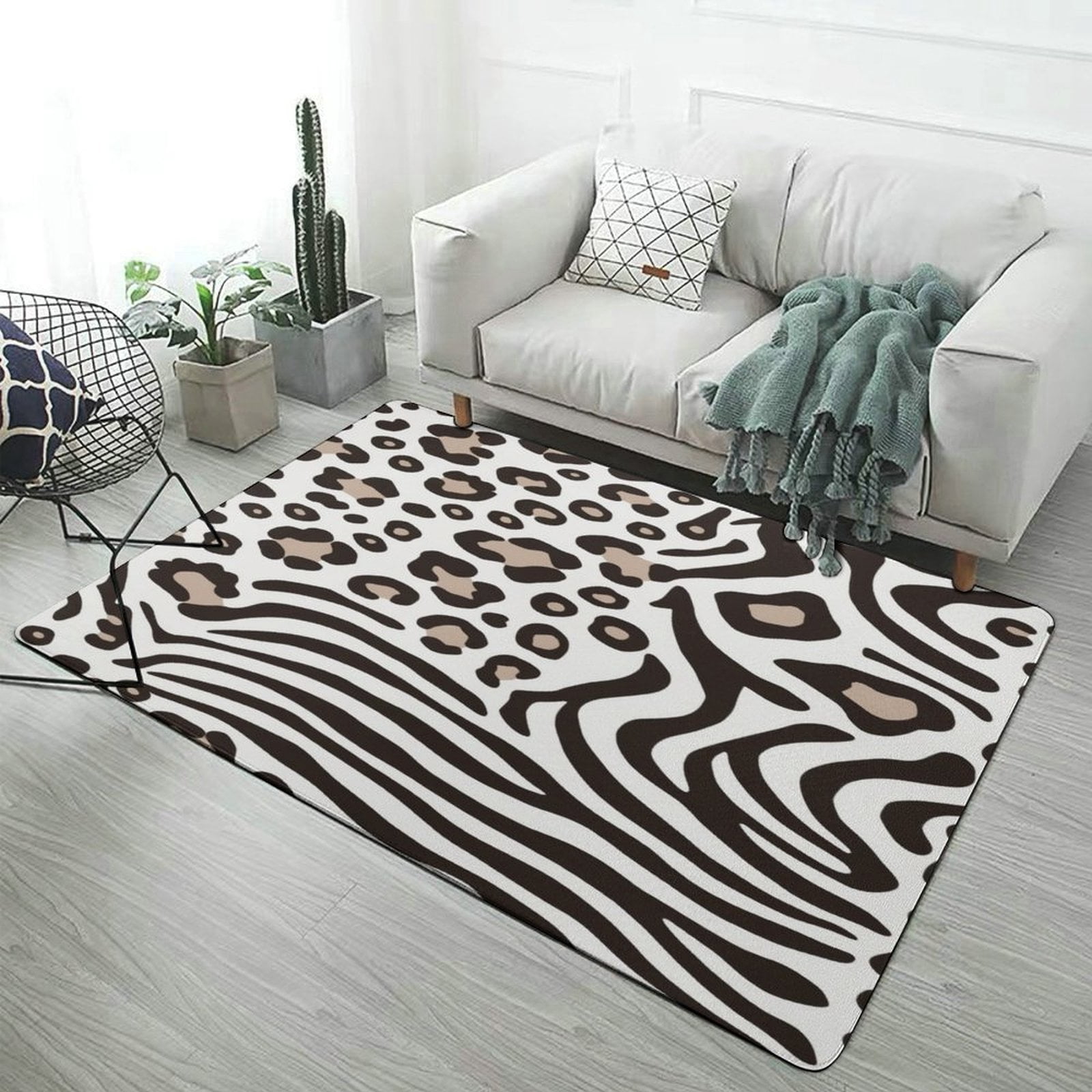 Animal Print Pattern Carpet Large Size Living Room American Style Rugs ...