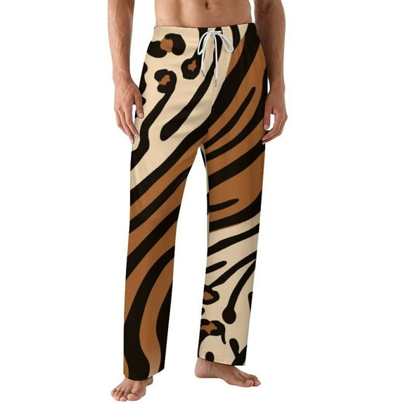 Animal Print Pattern Design(10) Pajama Pants Men's Sleepwear Lounge ...