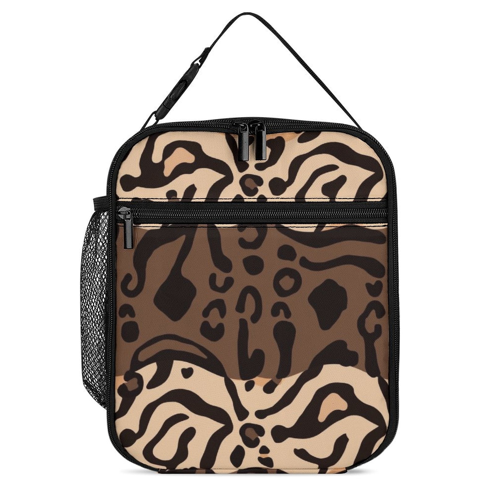 Animal Print Pattern Lunch Box for Women Portable Lunch Bag Reusable ...