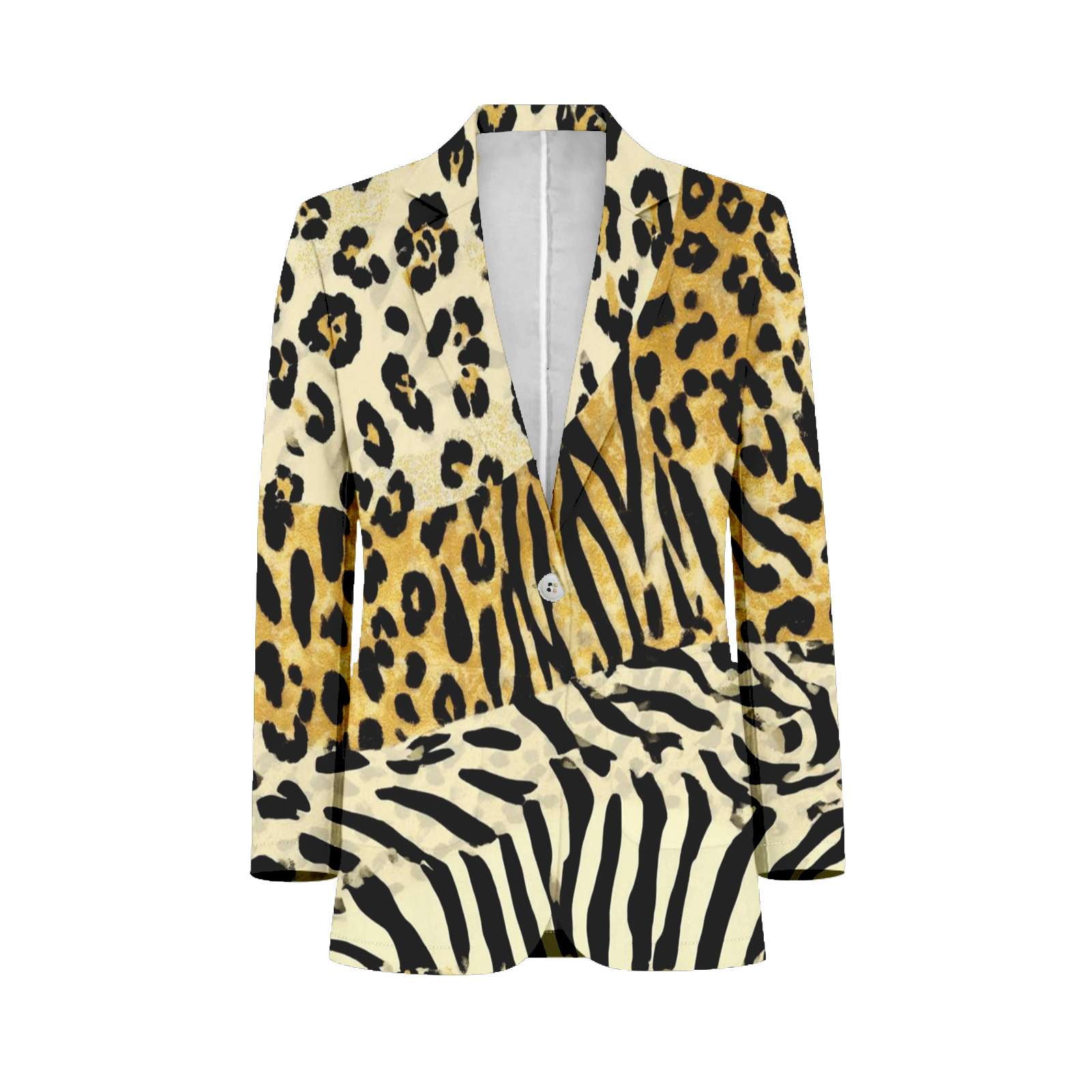 Animal Print Pattern Seamless Men Blazers Slim Clothing Summer Jacket ...