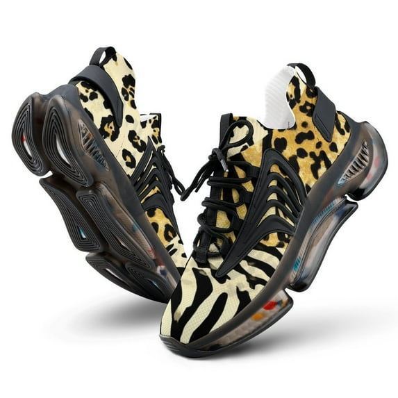 Animal Print Pattern Seamless Walking Shoes for Men Woman Lightweight ...