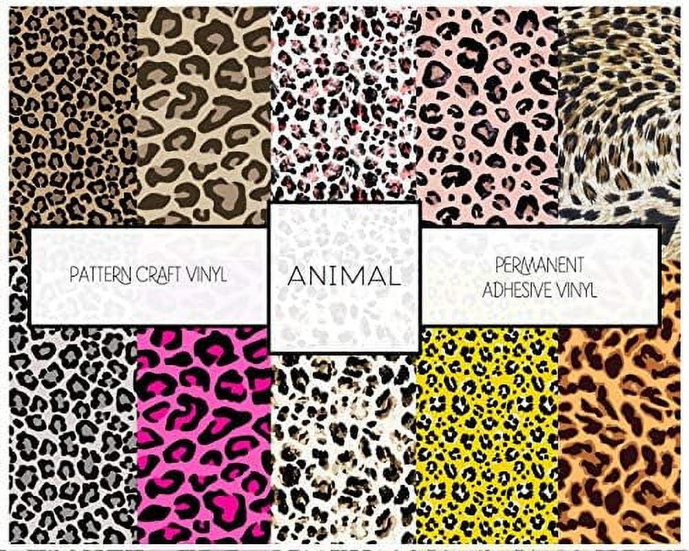 Animal Print Pattern Vinyl Permanent Adhesive Craft Vinyl Leopard Print ...