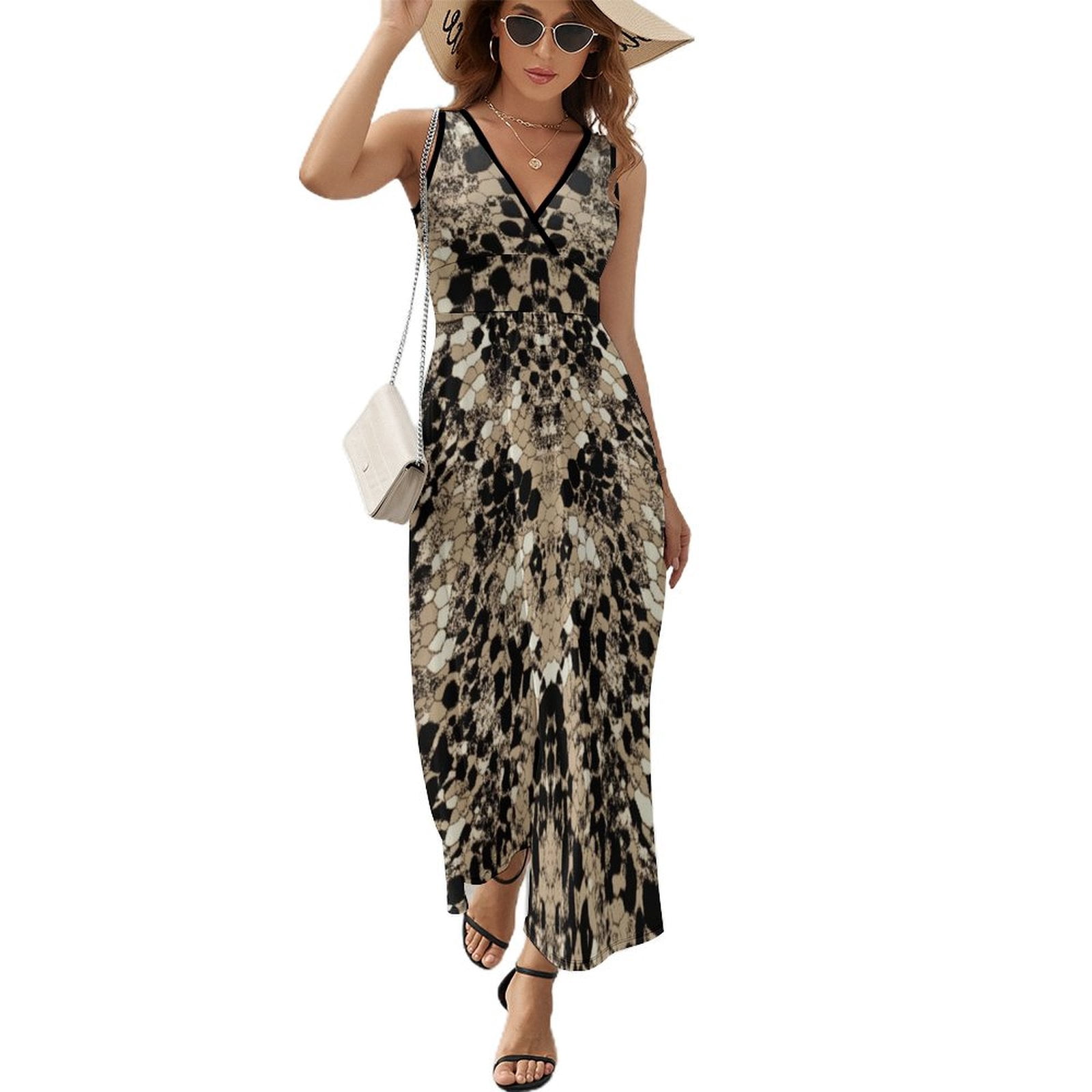 Animal Print Patterns Art Sleeveless Dress Women's Summer Suit Dresses ...