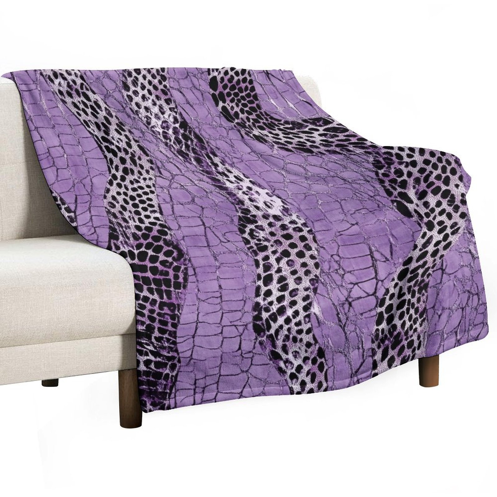 Animal Print Patterns Flannel Blanket Lightweight Blanket for Couch ...