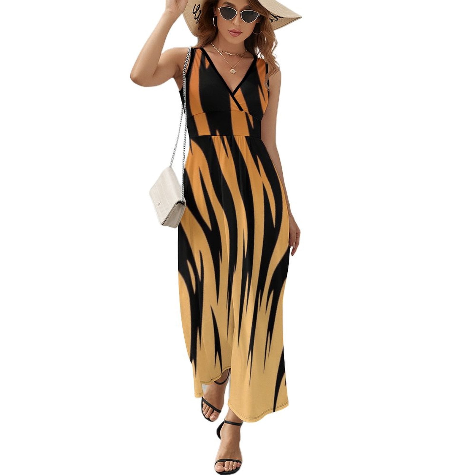 Animal Print Patterns King Size Sleeveless Dress Dresses Summer Women ...
