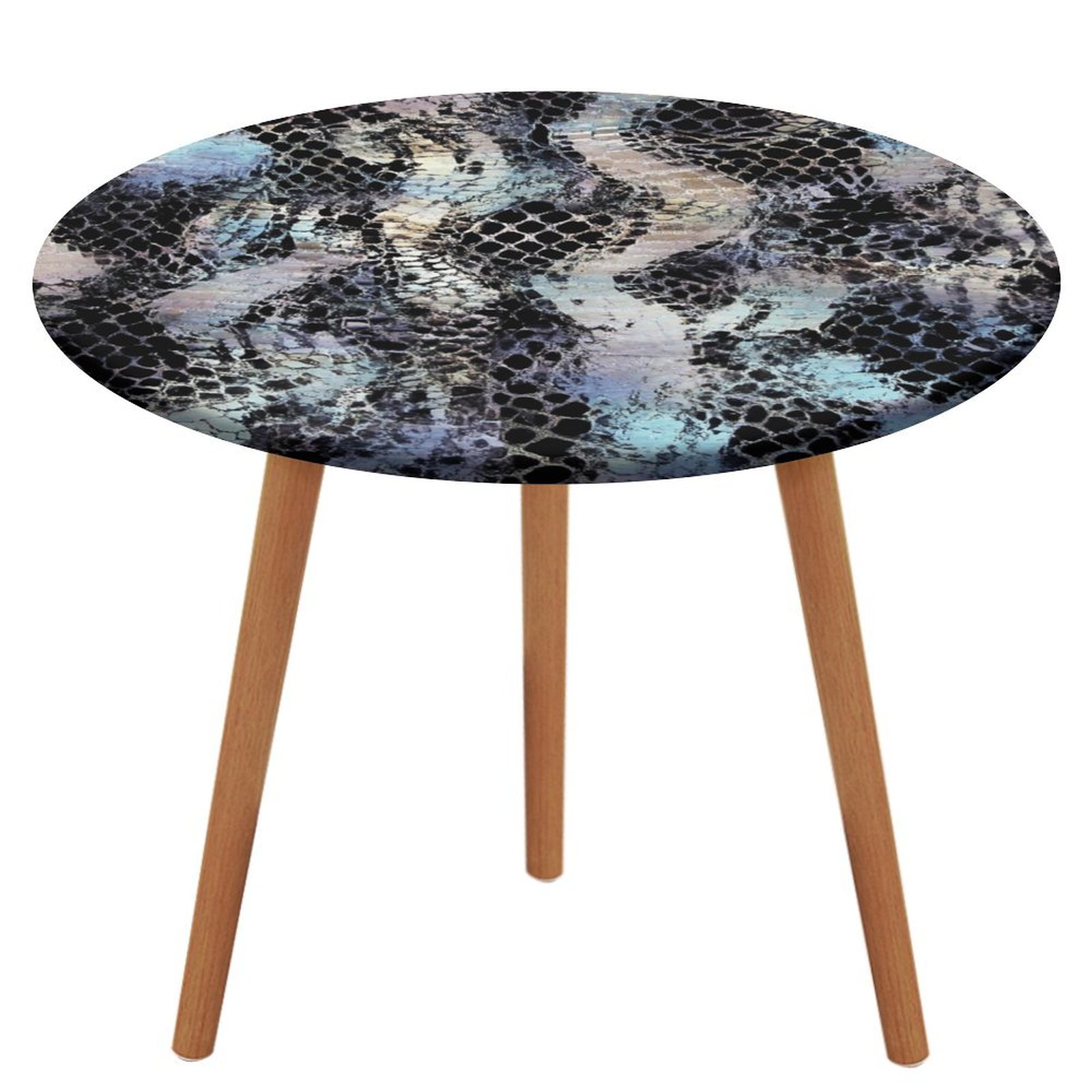 Animal Print Patterns Round Fitted Tablecloth with Elastic Edge Outdoor ...