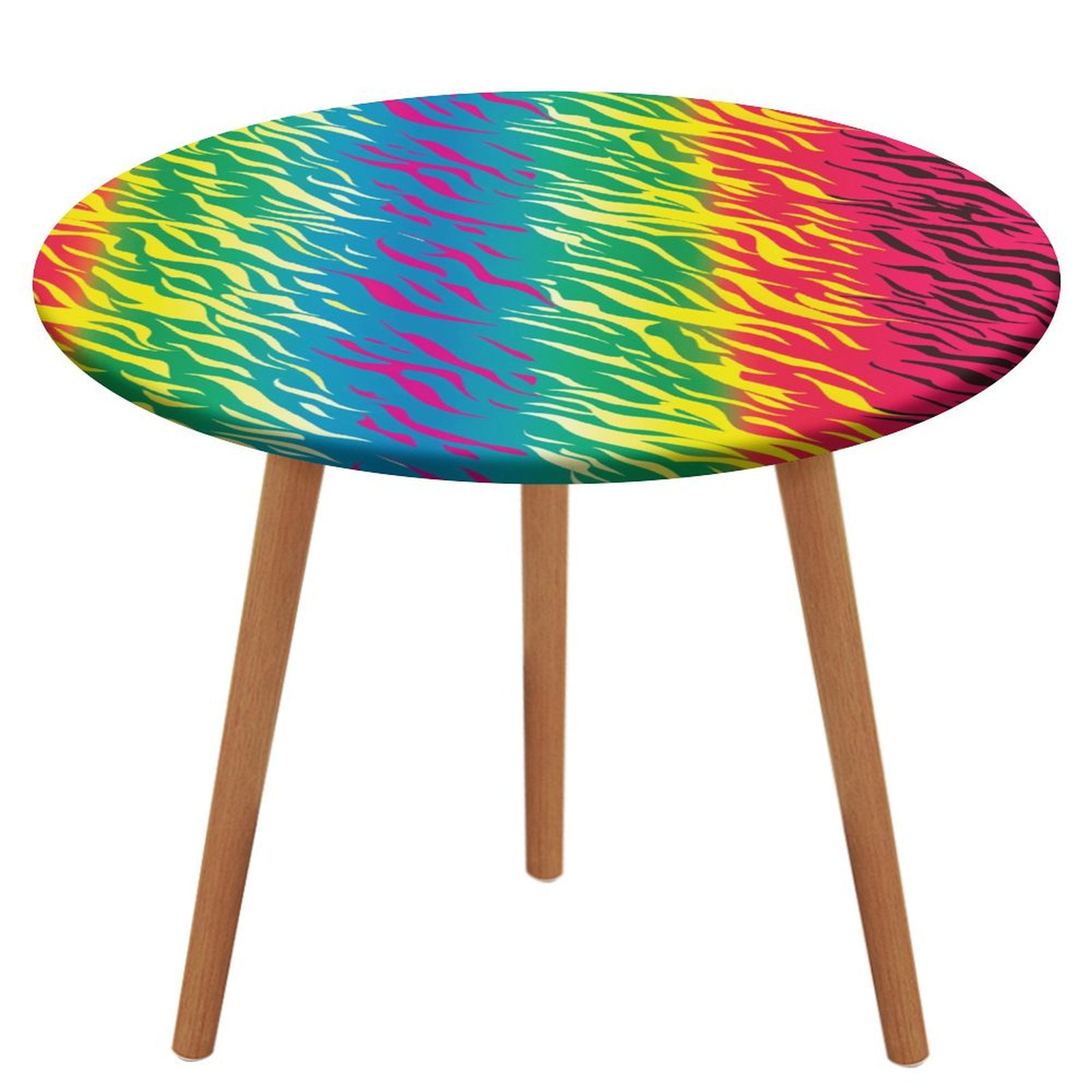 Animal Print Patterns Round Fitted Tablecloth with Elastic Edged ...