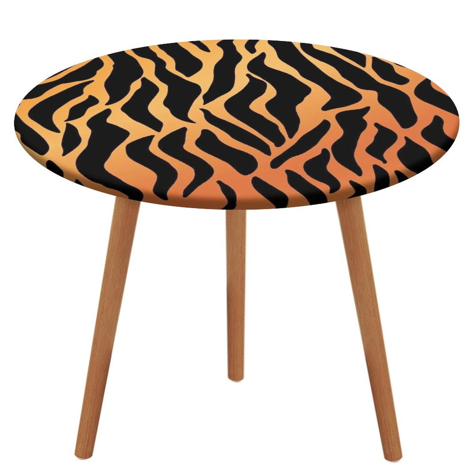 Animal Print Patterns Round Fitted Tablecloth with Elastic Edged ...