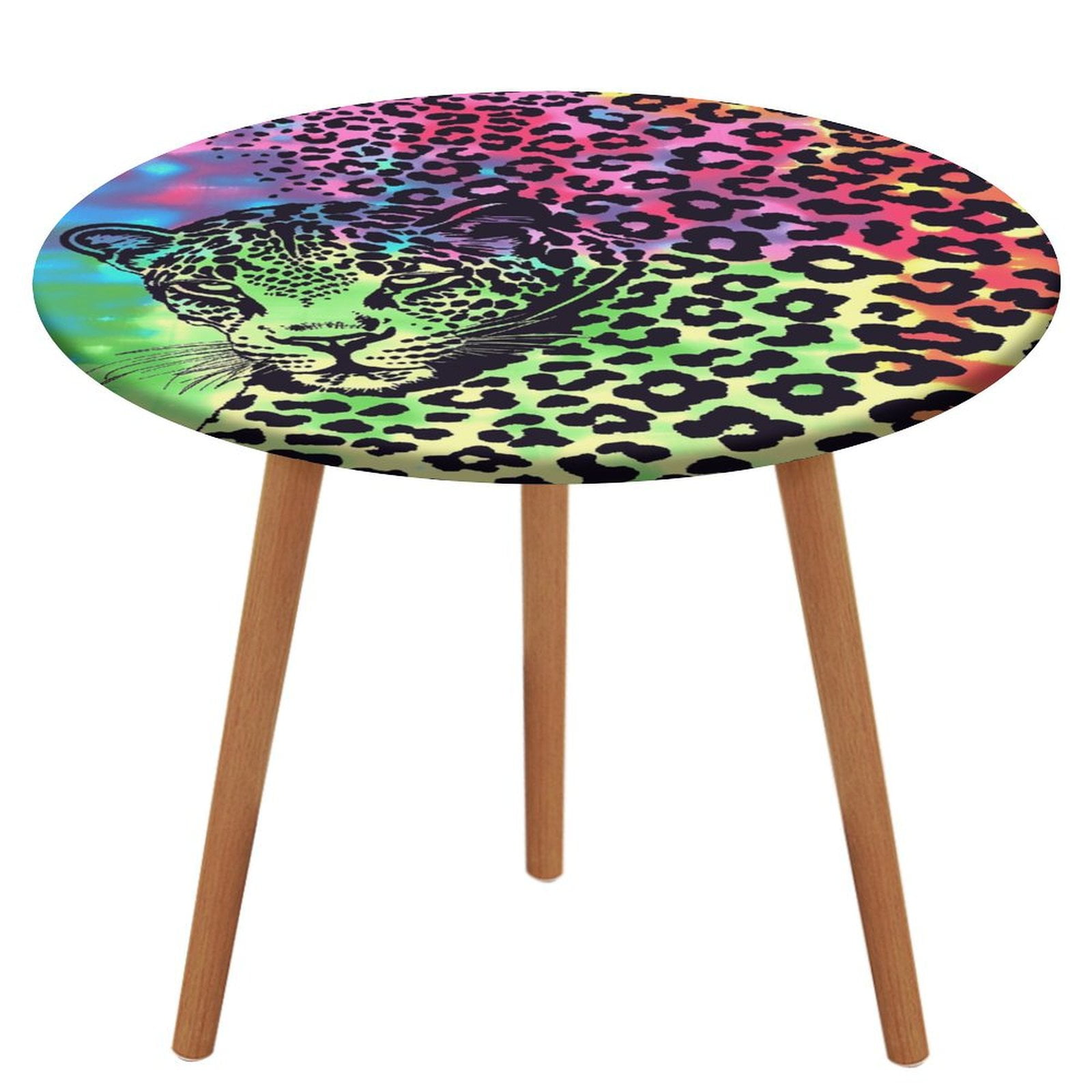 Animal Print Patterns Round Fitted Tablecloth with Elastic Edged ...