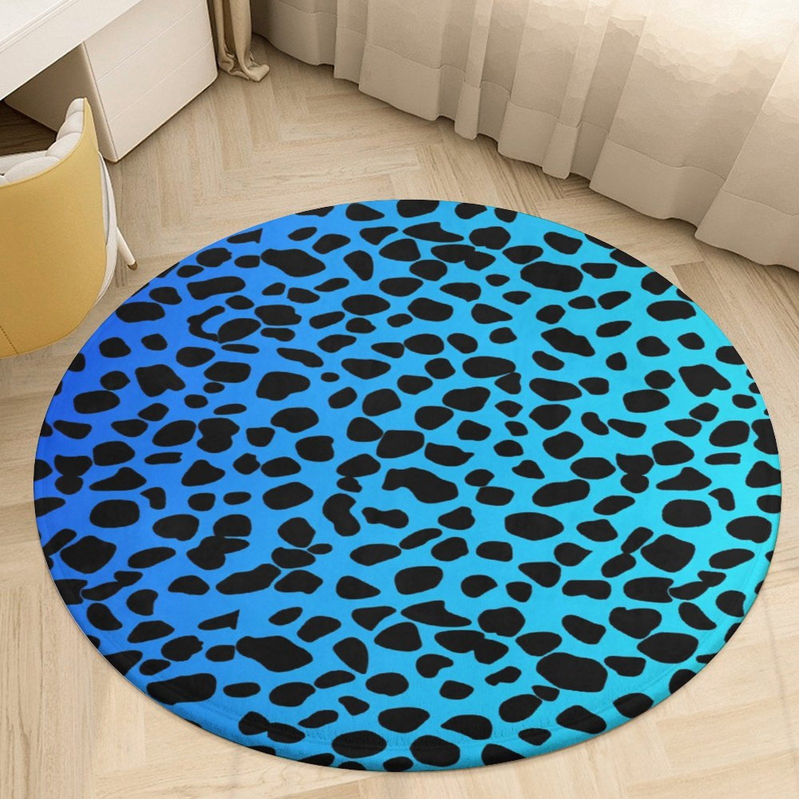 Animal Print Patterns Round Rugs -Washable Non-Slip Small Round Area ...
