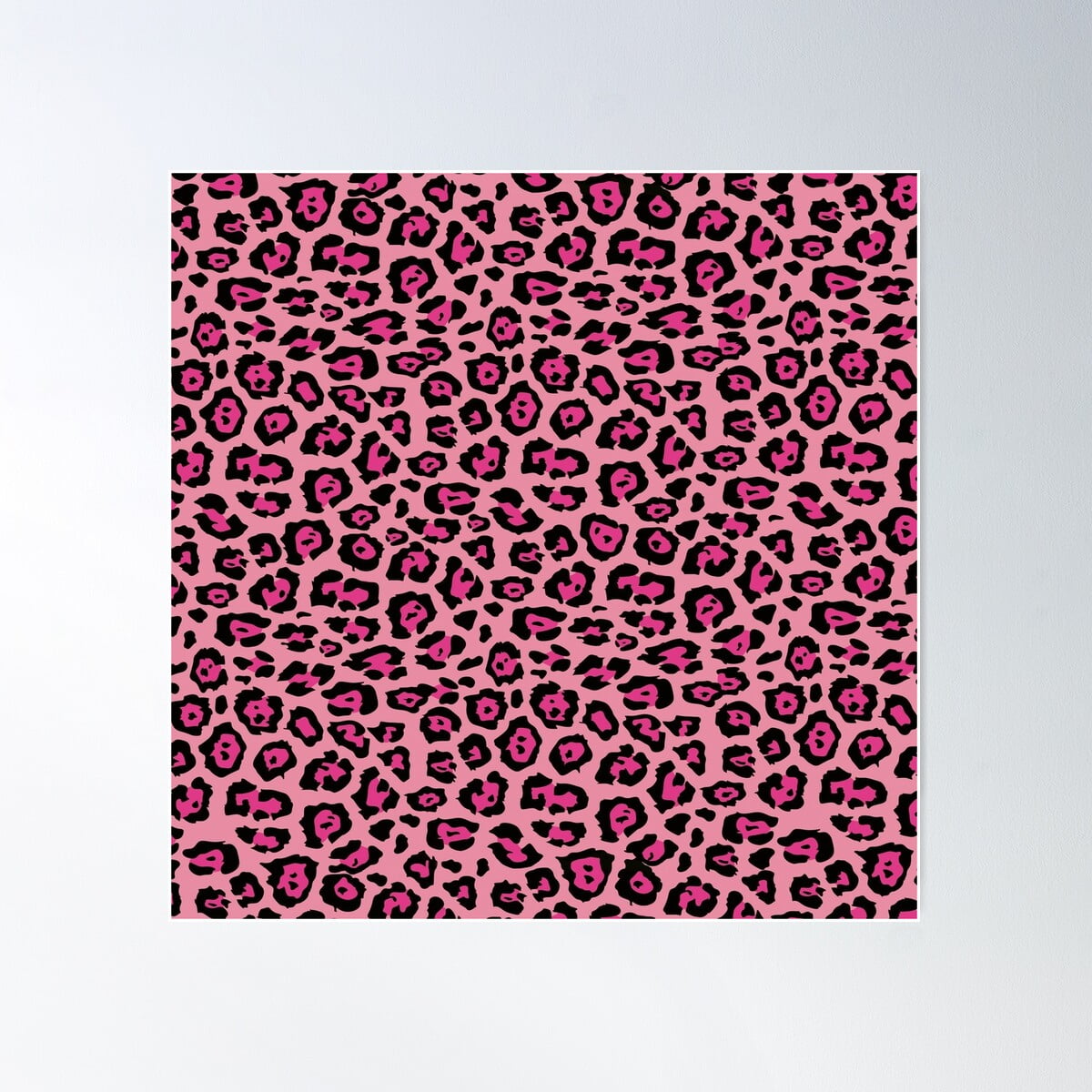 Animal Print (Pink Leopard) Poster Wall Art, Modern Wall Decor For ...