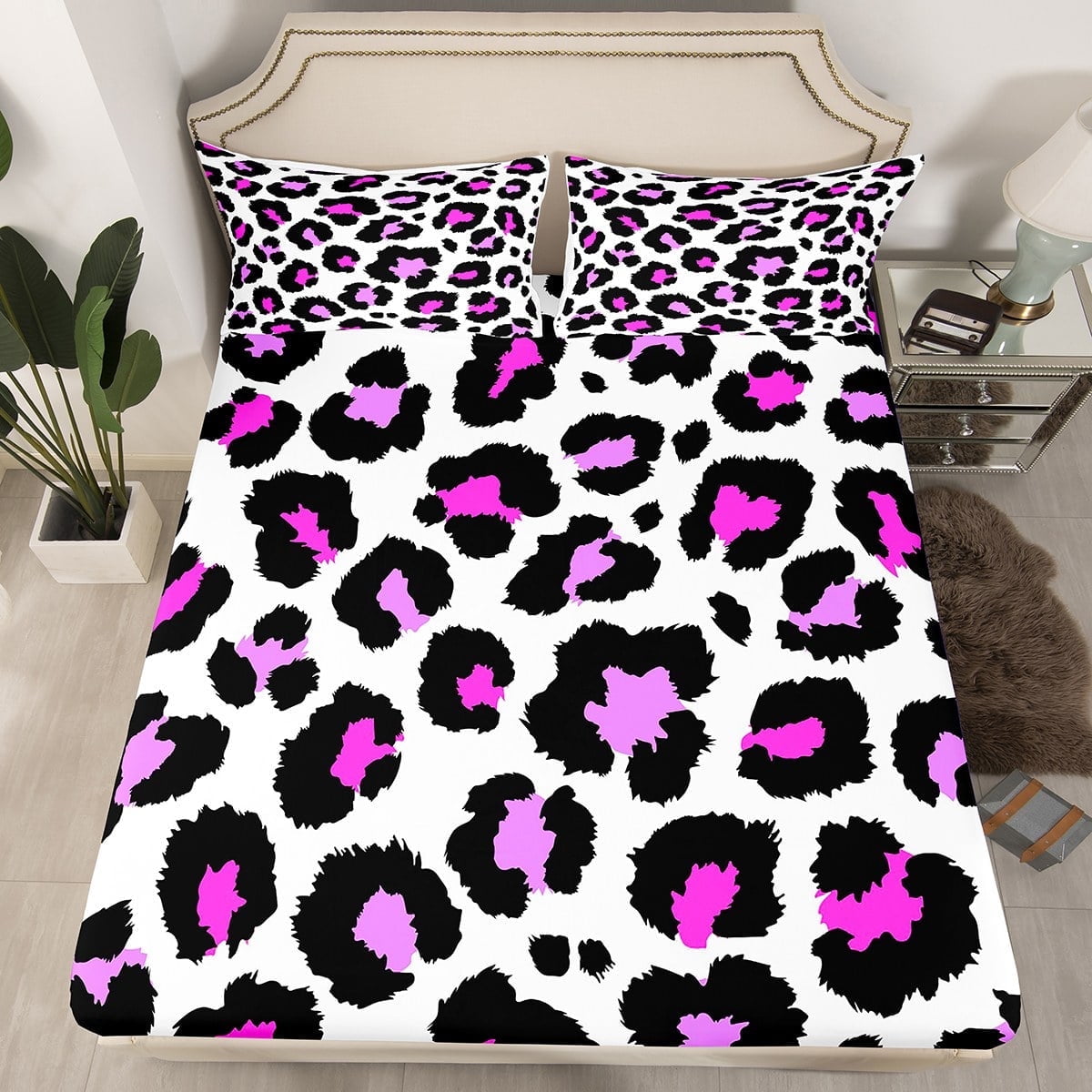 Animal Print Queen Fitted Sheet Leopard Print Sheets, African Safari ...
