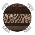 Animal Print Round Tablecloth for 45-54 Inch Tables,Fitted Table Cover ...
