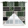 Animal Print Swag Curtain Valance for Window 2 Panels Art Rustic Green ...