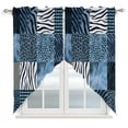 Animal Print Swag Curtain Valance for Window 2 Panels Rustic Leopard ...