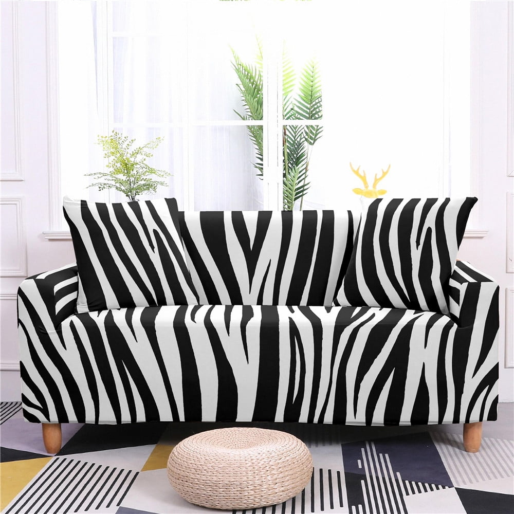 Animal Print Tiger Pattern Slipcovers Elastic Couch Cover for Living ...
