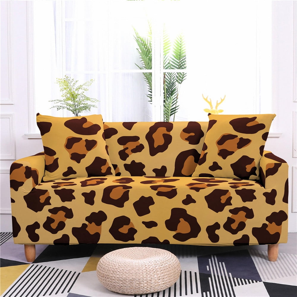Animal Print Tiger Pattern Slipcovers Elastic Couch Cover for Living ...