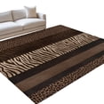 Animal Print Washable Rug 3x5 Area Rug for Living Room Bedroom Non Slip ...