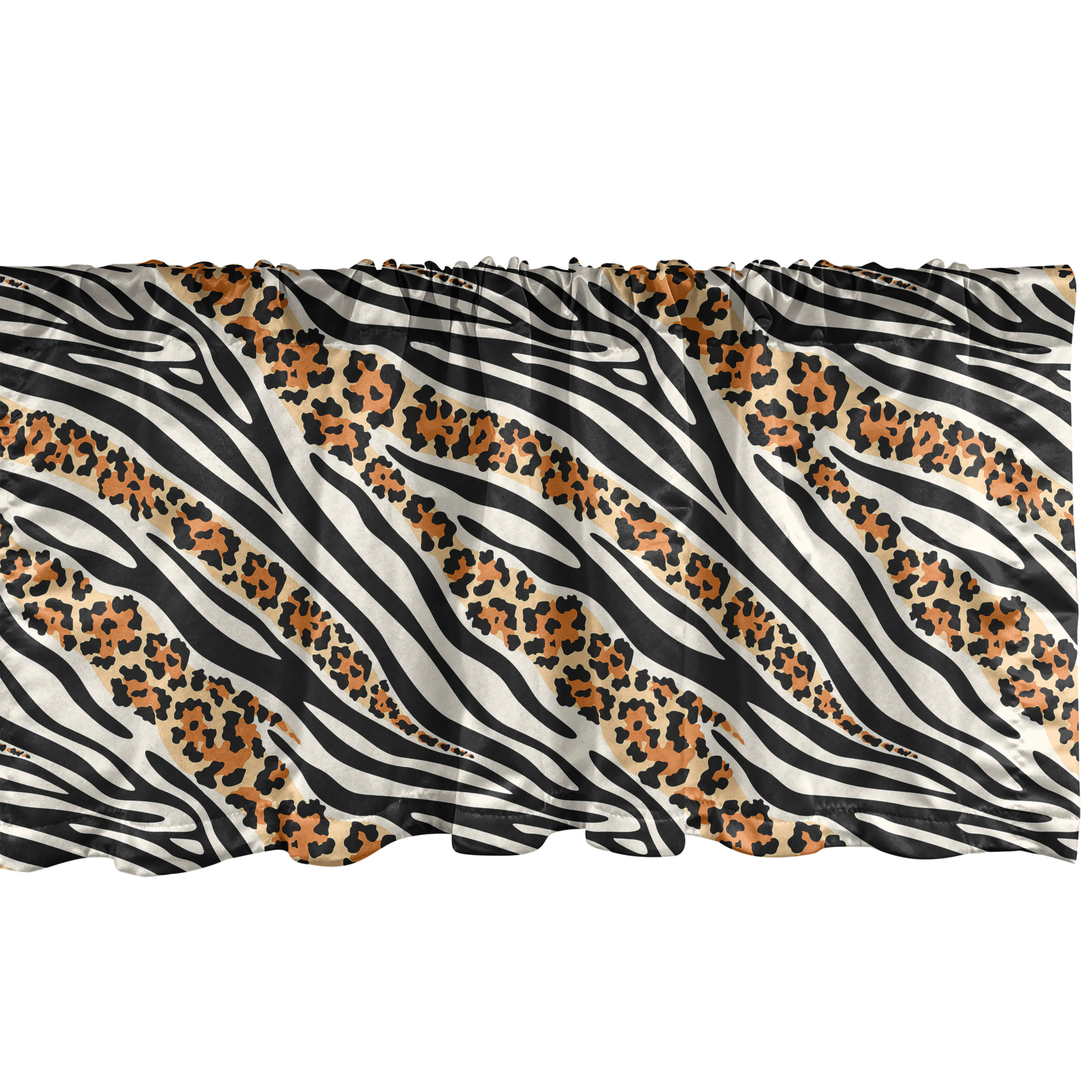 Animal Print Window Valance, Exotic Inspired Leopard and Zebra Skin ...
