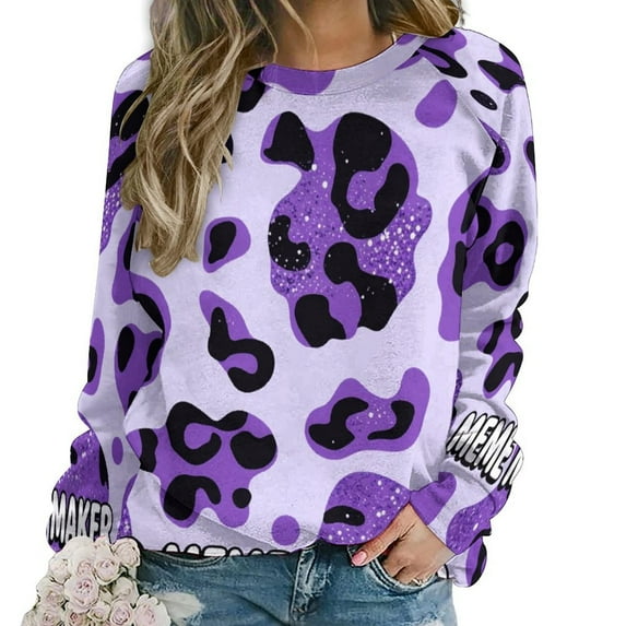 Animal Print Women Casual Long Sleeve Hoodie Streetwear Pullovers Top ...