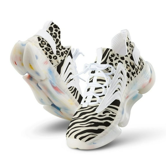 Animal Print Zebra Leopard Walking Shoes for Men Woman Lightweight ...