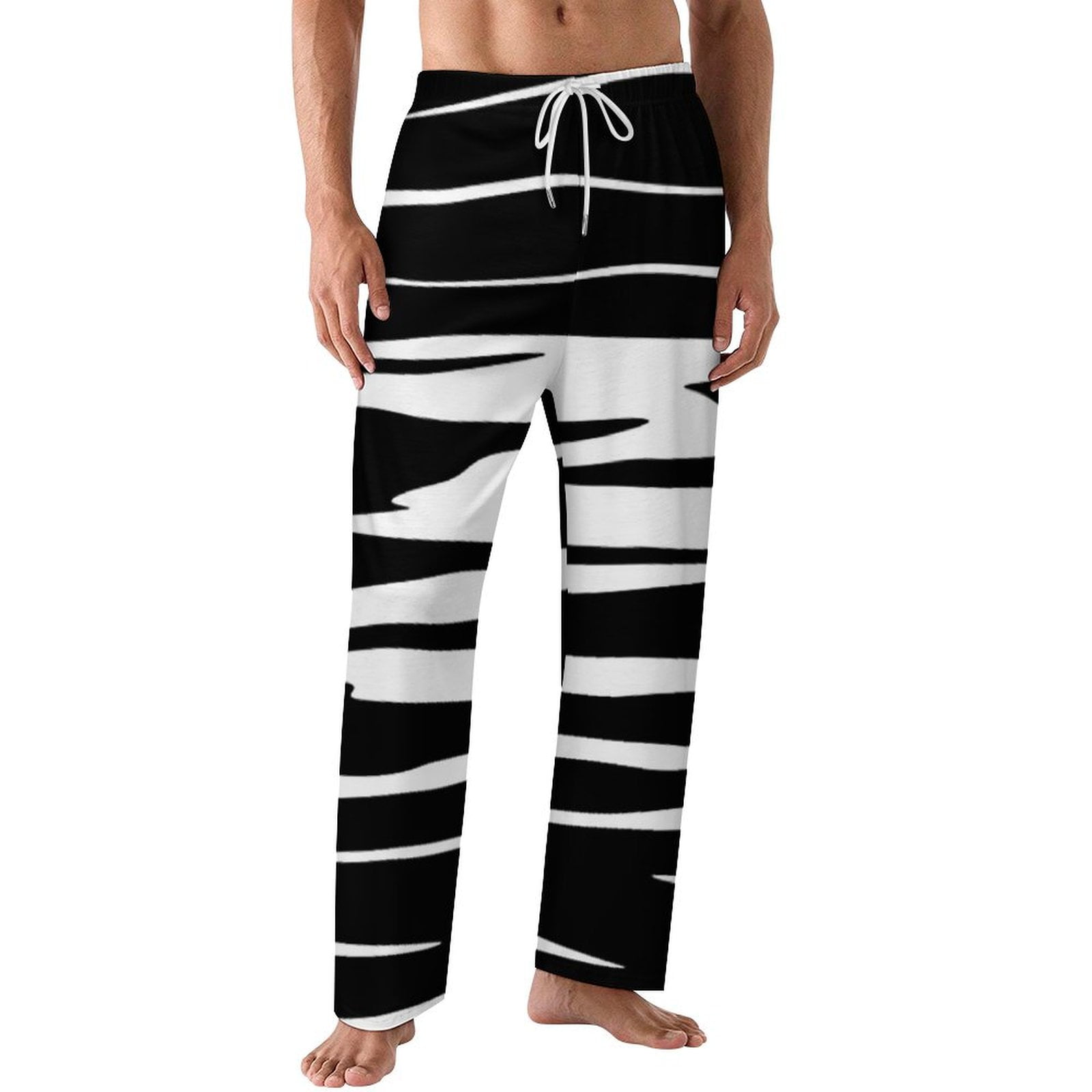 Animal Print Zebra Mens Pajamas Pajama Pants Mens Sleepwear Lounge ...